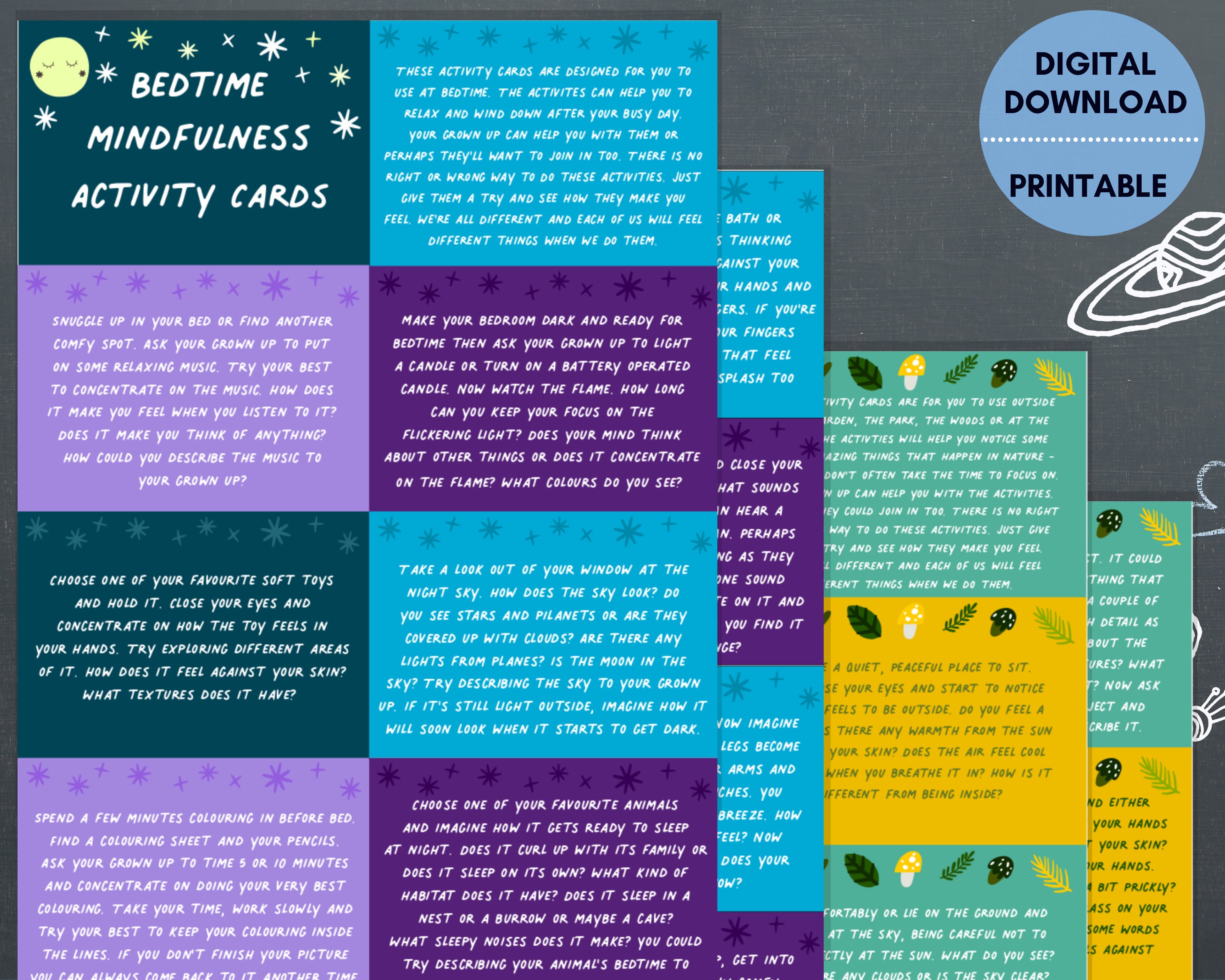 Mindfulness for Kids Relaxation Cards Mindful Kids Activity - Etsy UK