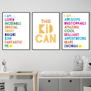 3 Classroom Motivational Quote Digital Poster Prints, Kids Positive ...