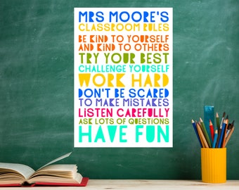 When You Enter This Classroom Rules Teacher Appreciation Gift - Etsy