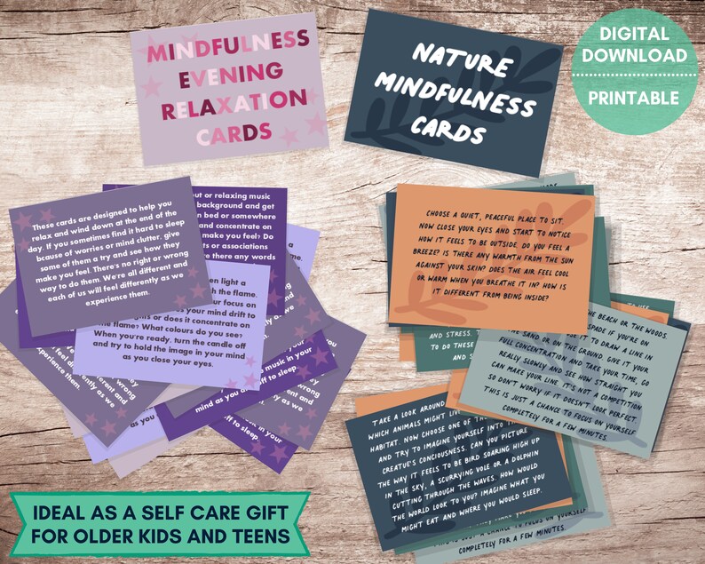 PRINTABLE Teens Mindfulness Activity Cards Set Self Care Gift - Etsy UK