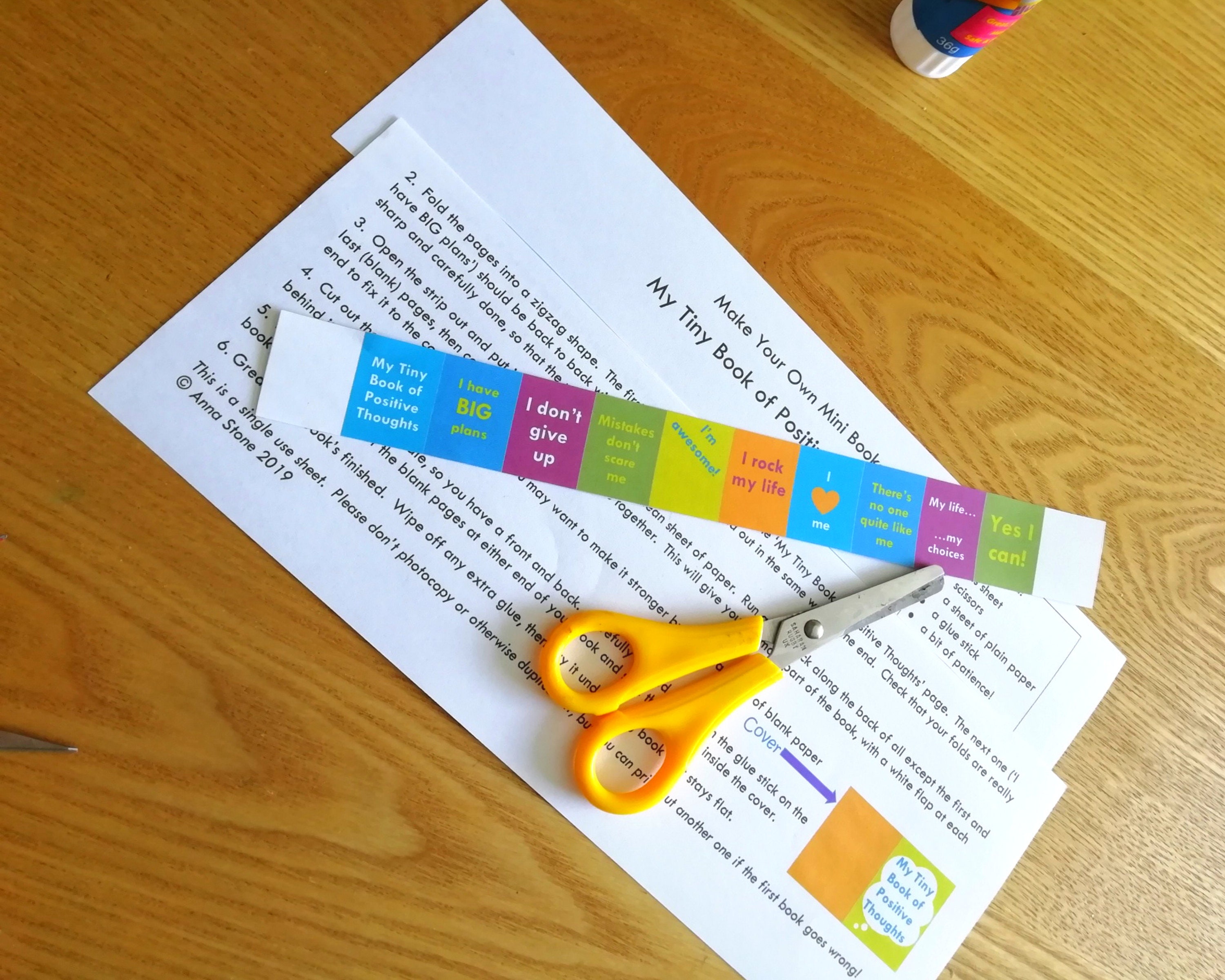 Kids Positive Thoughts Mini Book: Printable Craft Activity (PDF) - Etsy