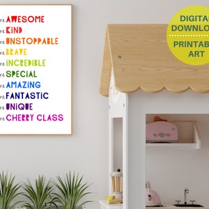 Classroom Affirmations Poster, Daily Affirmations for Kids, PRINTABLE ...