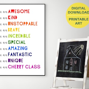 Classroom Affirmations Poster, Daily Affirmations for Kids, PRINTABLE ...
