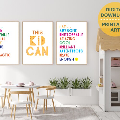 3 Classroom Motivational Quote Digital Poster Prints Kids | Etsy