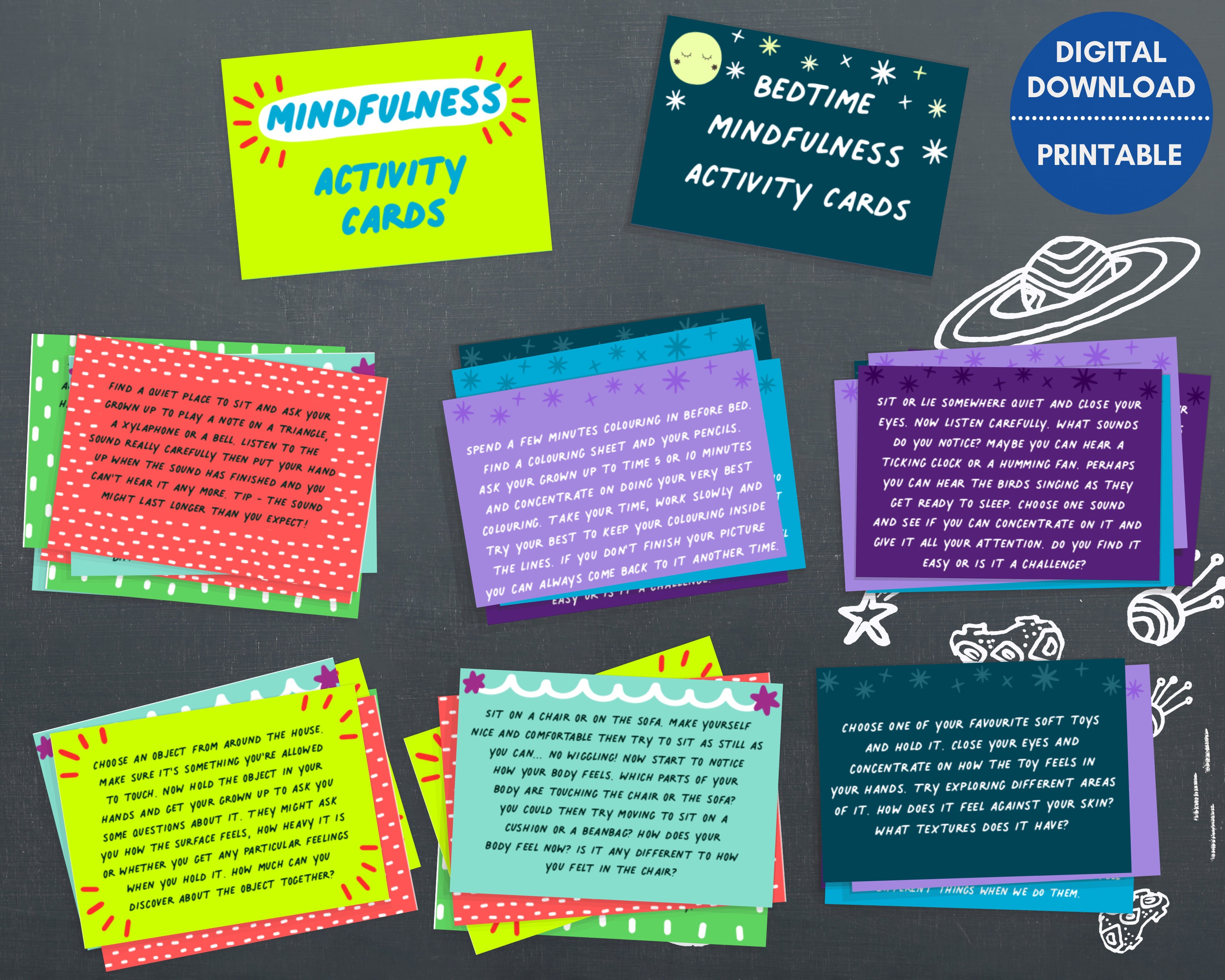 Mindfulness Activity Card Bundle Kids Gifts Kids Relaxation - Etsy
