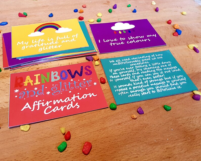 Rainbow Affirmation Card Set for Kids Childrens Positive - Etsy Australia