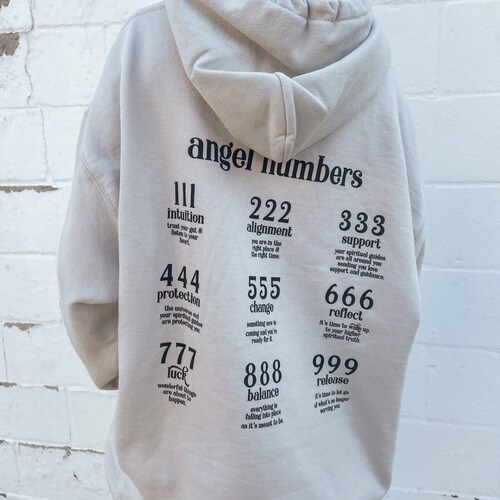 Angel Numbers Hoodie Trendy Hoodie Oversized Hoodie Aesthetic - Etsy