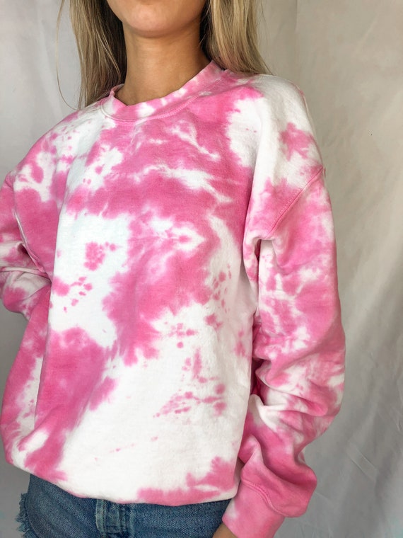 Sale > pink tye dye sweater > in stock