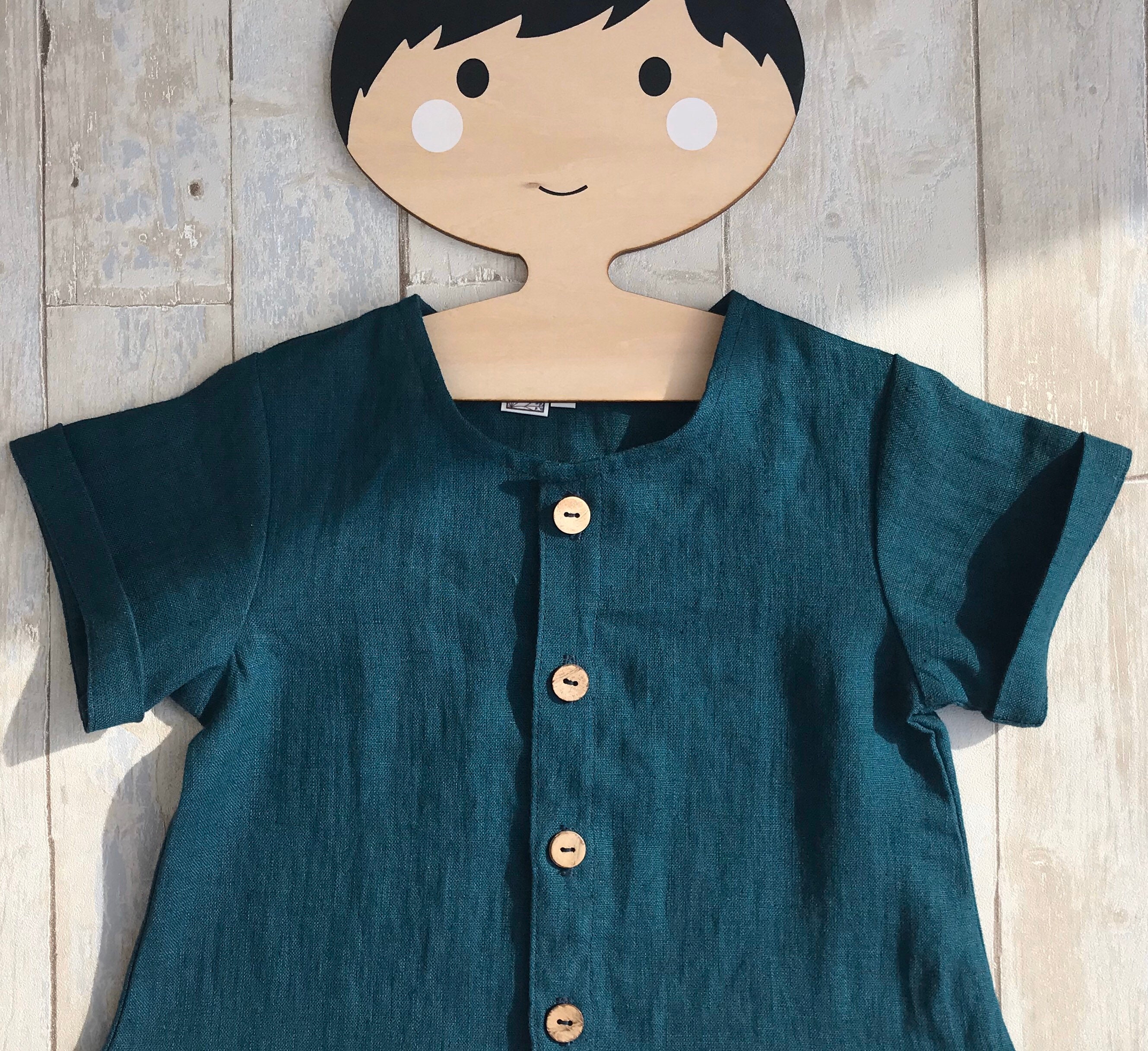 Simple Linen Shirt Top Baby Toddler Button Down Shirt White | Etsy