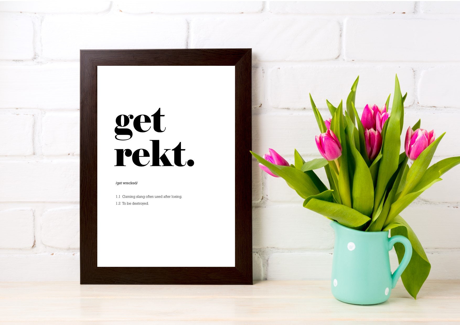 Get Rekt Print Gamer Poster, Gaming Wall Prints, Dorm Room Decor ...