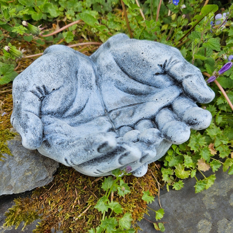 Heavy Concrete Hands Statue Hand Painted - Etsy