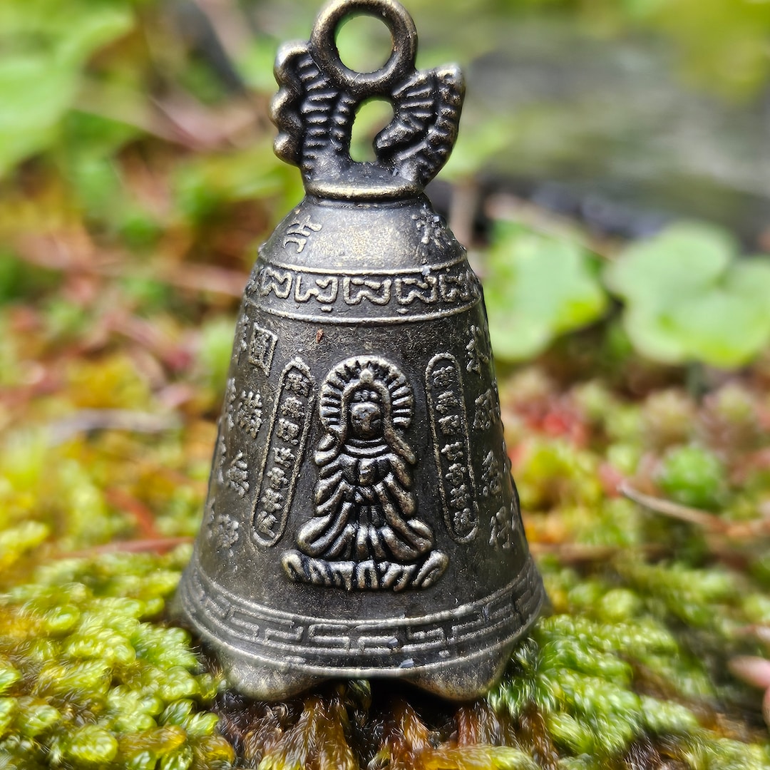 Small Bronzed Alloy Guanyin Guardian Goblin Bell - Etsy