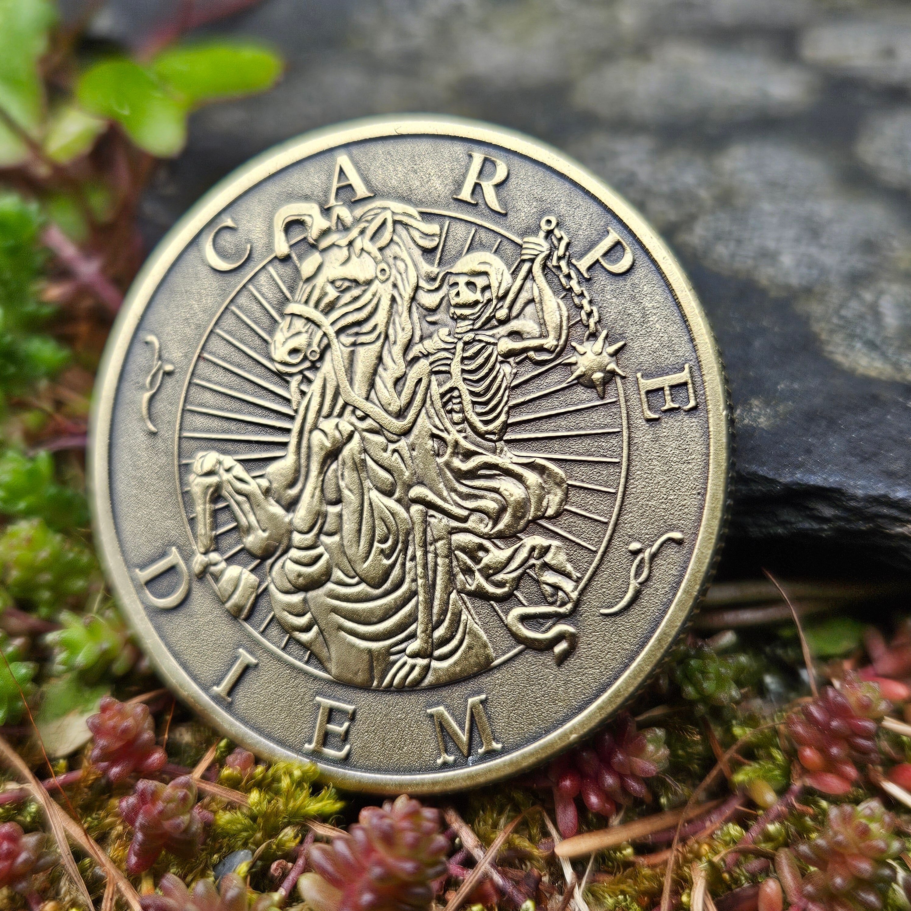 Memento Mori Carpe Diem Brass Coin - Etsy