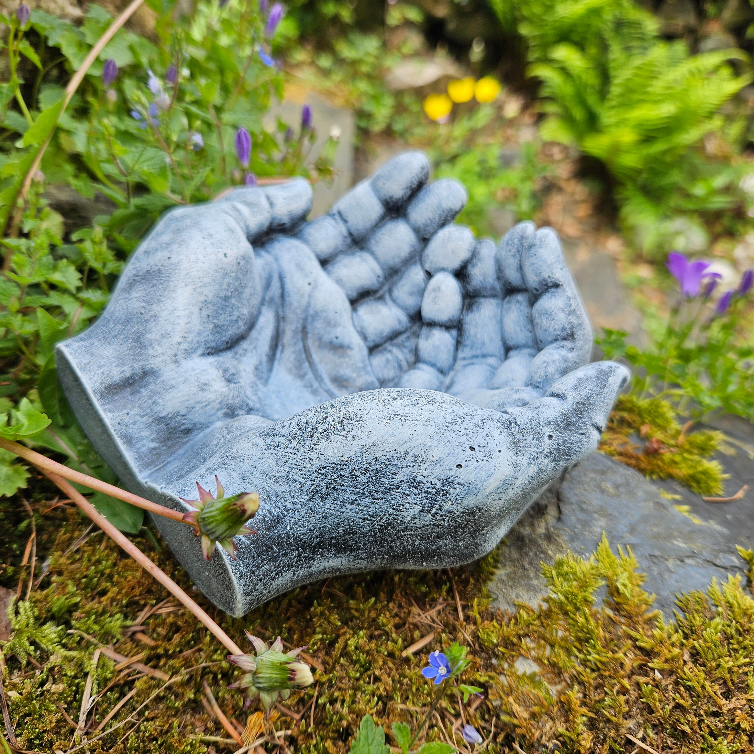 Heavy Concrete Hands Statue Hand Painted - Etsy