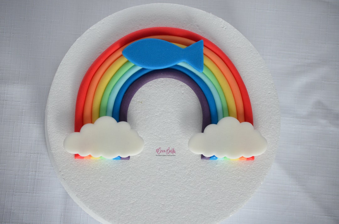 Cake Topper Cake Decoration Rainbow Communion Confirmation - Etsy