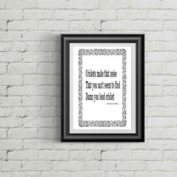Funny Cricket Poem - Etsy UK