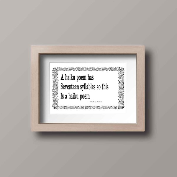 Haiku Poem - Etsy