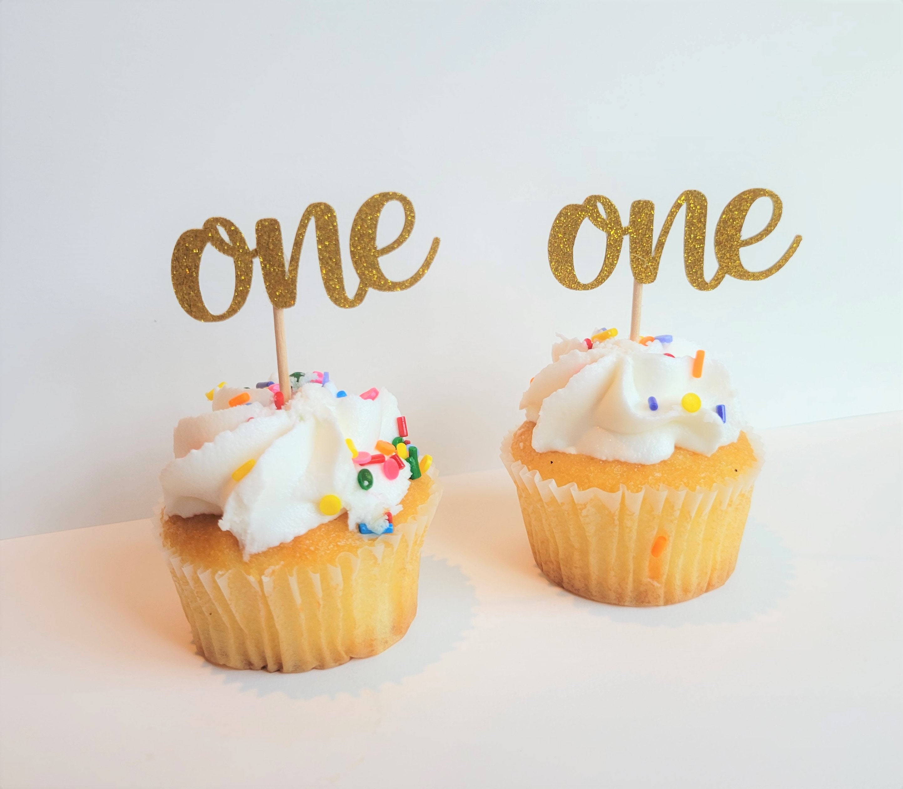 First Birthday Cupcake Toppers, 1st Birthday Cupcake Topper, One ...