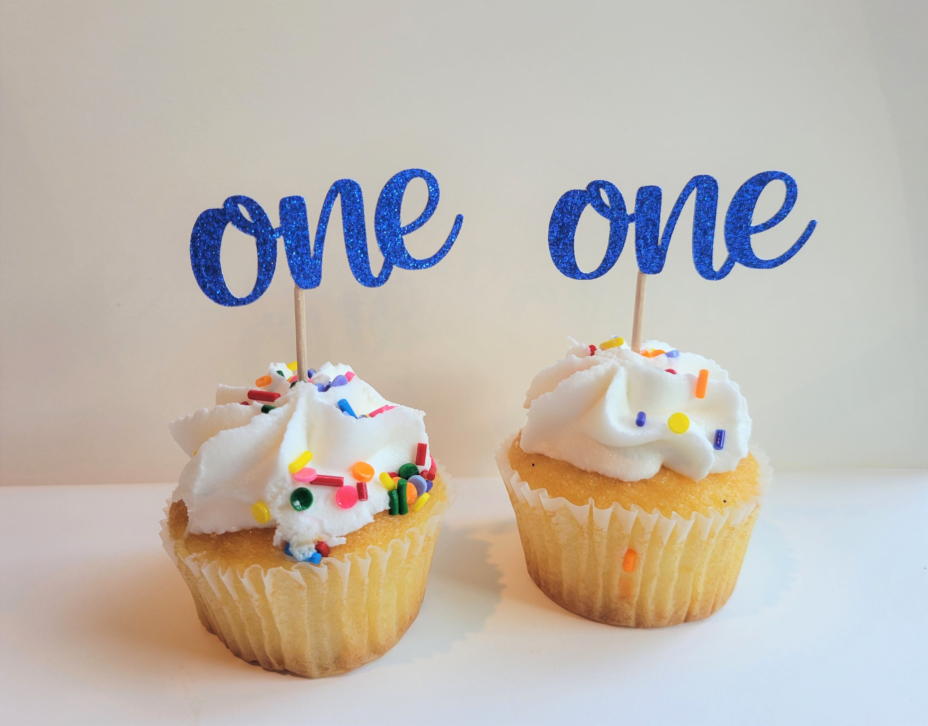 First Birthday Cupcake Toppers, 1st Birthday Cupcake Topper, One ...