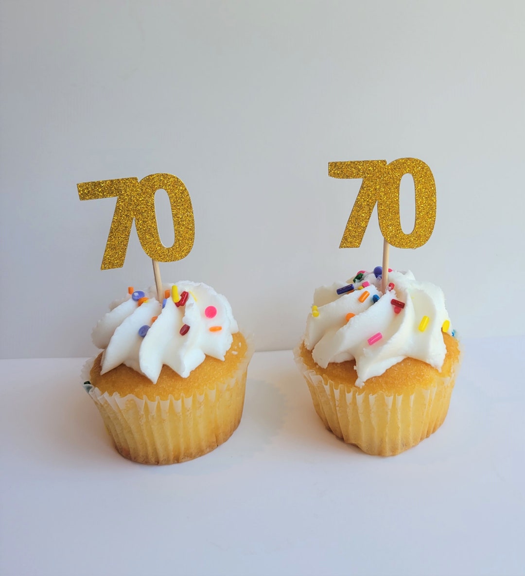 70th Birthday Cupcake Toppers, 70th Birthday Cupcake Topper, 70 Cupcake ...