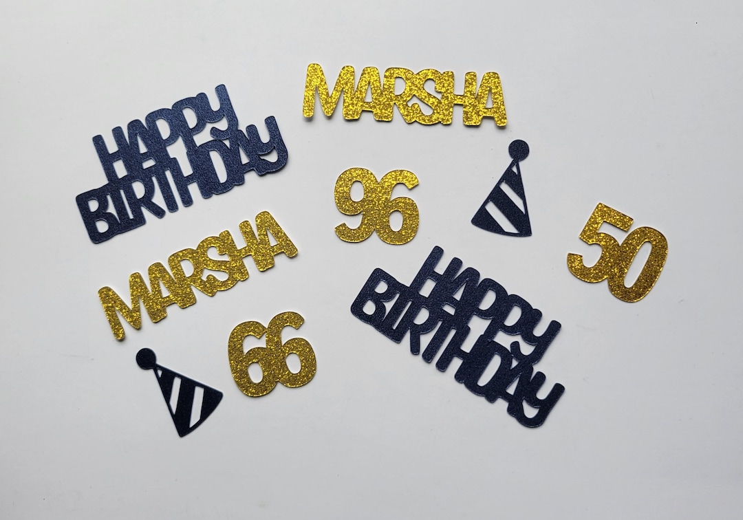 Birthday Confetti, Birthday Decoration, Happy Birthday Confetti, Party ...