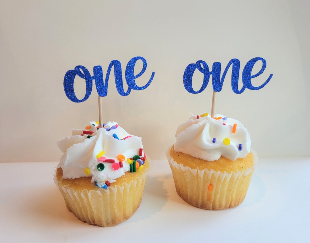First Birthday Cupcake Toppers, 1st Birthday Cupcake Topper, One ...