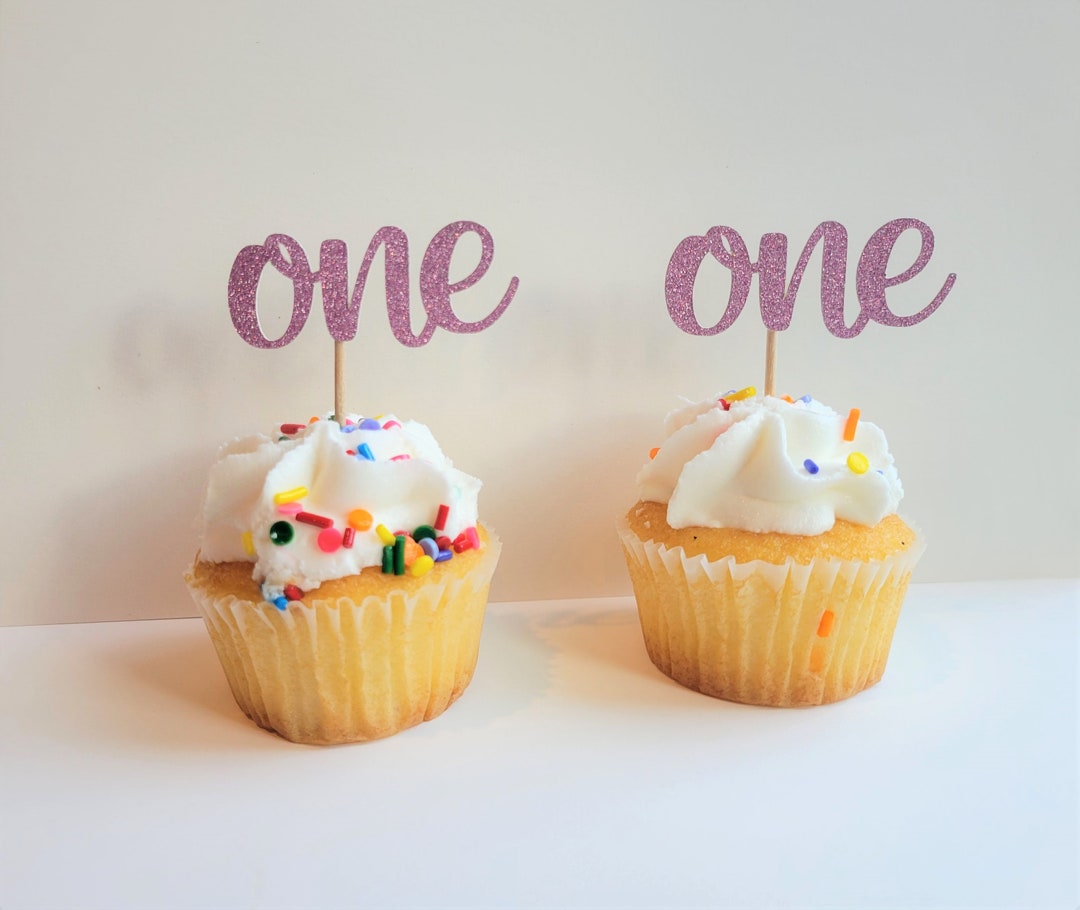 First Birthday Cupcake Toppers, 1st Birthday Cupcake Topper, One ...