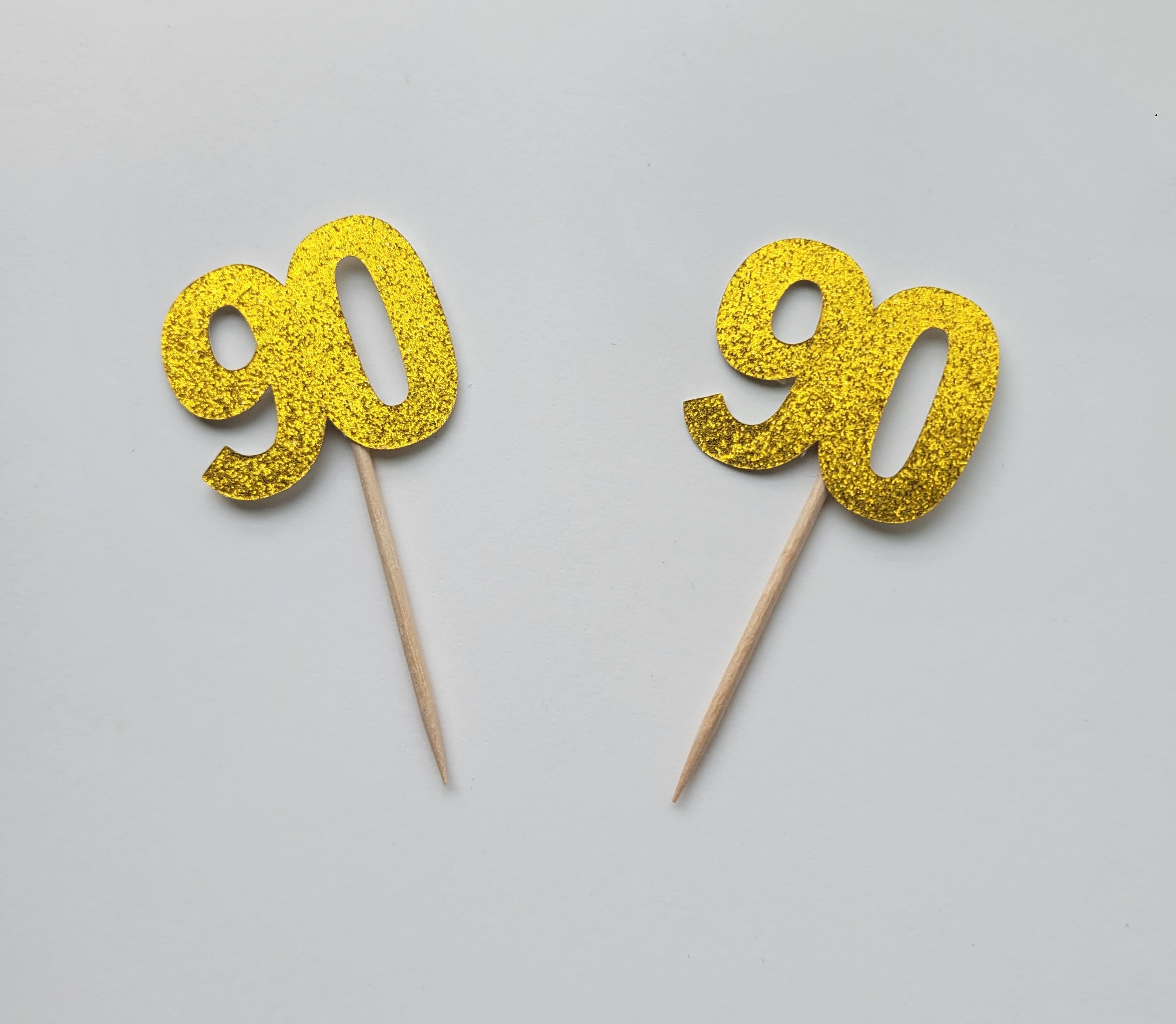 90th Birthday Cupcake Toppers, 90th Birthday Cupcake Topper, 90 Cupcake ...