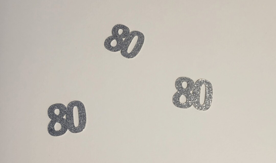 80th Birthday Confetti, 80th Birthday, Birthday Confetti, Party ...