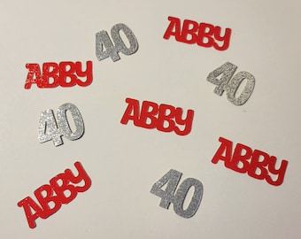 40th Birthday Party Personalized Confetti - Etsy