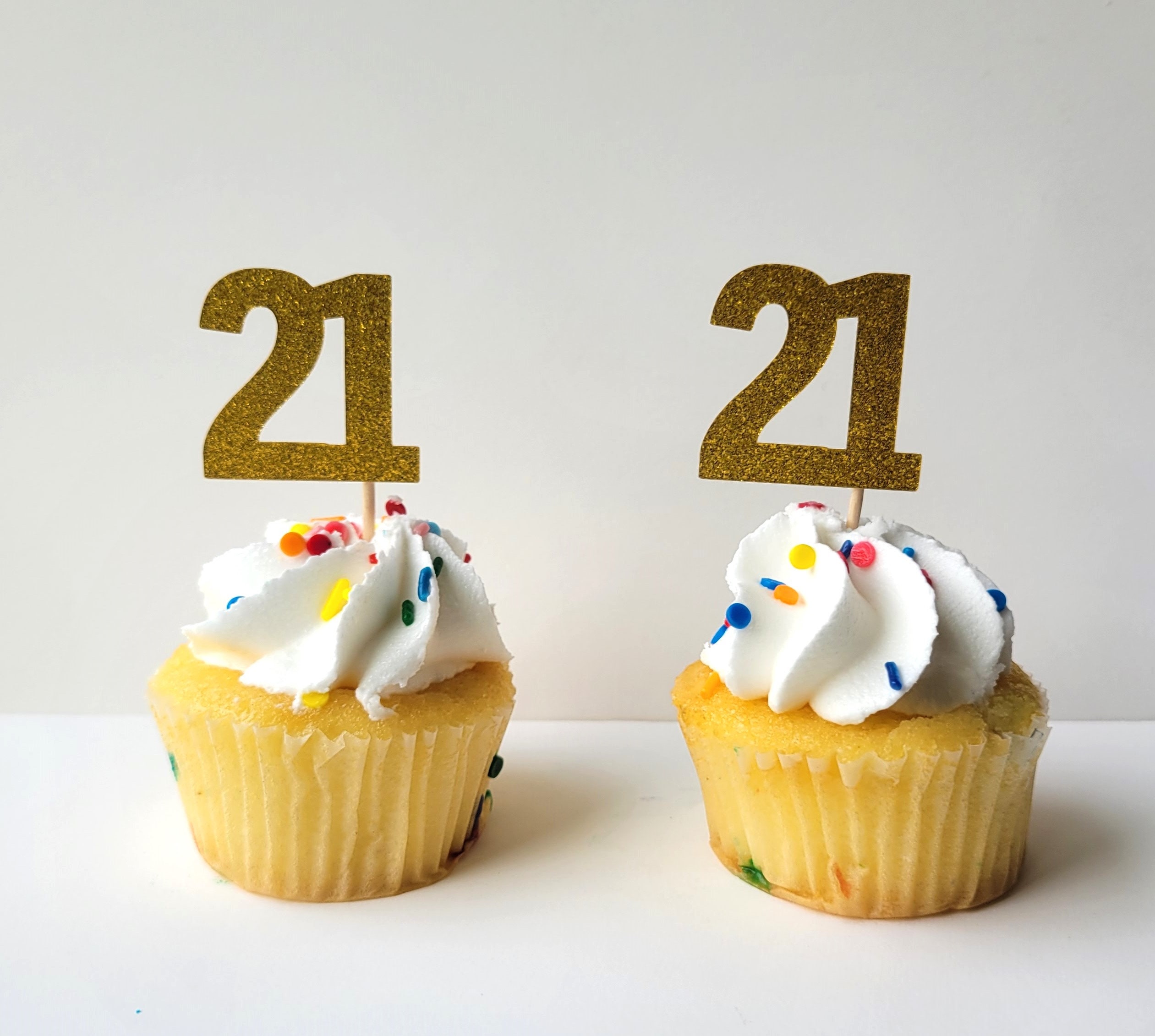 21st Birthday Cupcake Toppers, 21st Birthday Cupcake Topper, 21 Cupcake ...