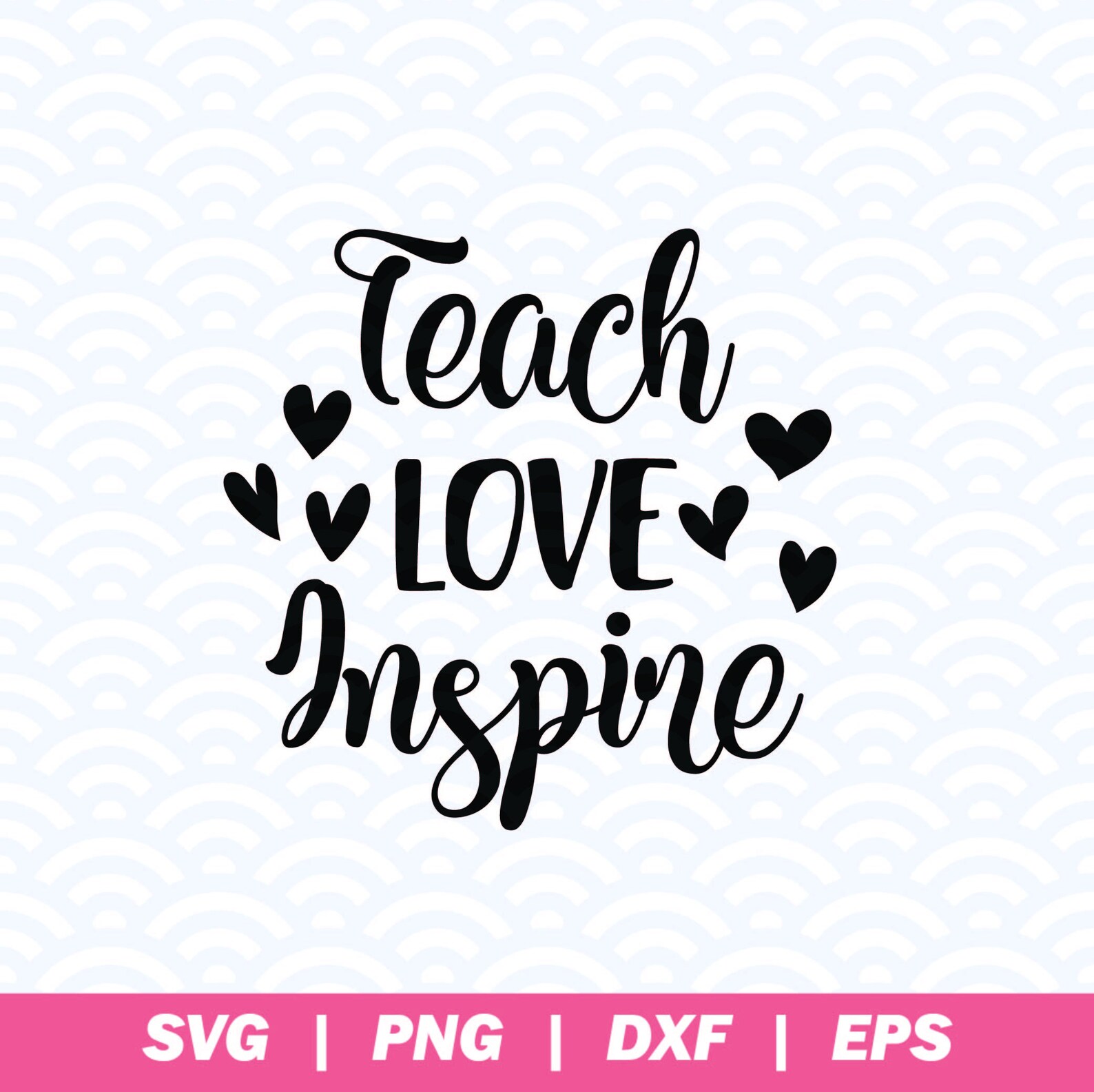 Teach Love Inspire Svg Teacher Shirt Design Teacher Svg - Etsy