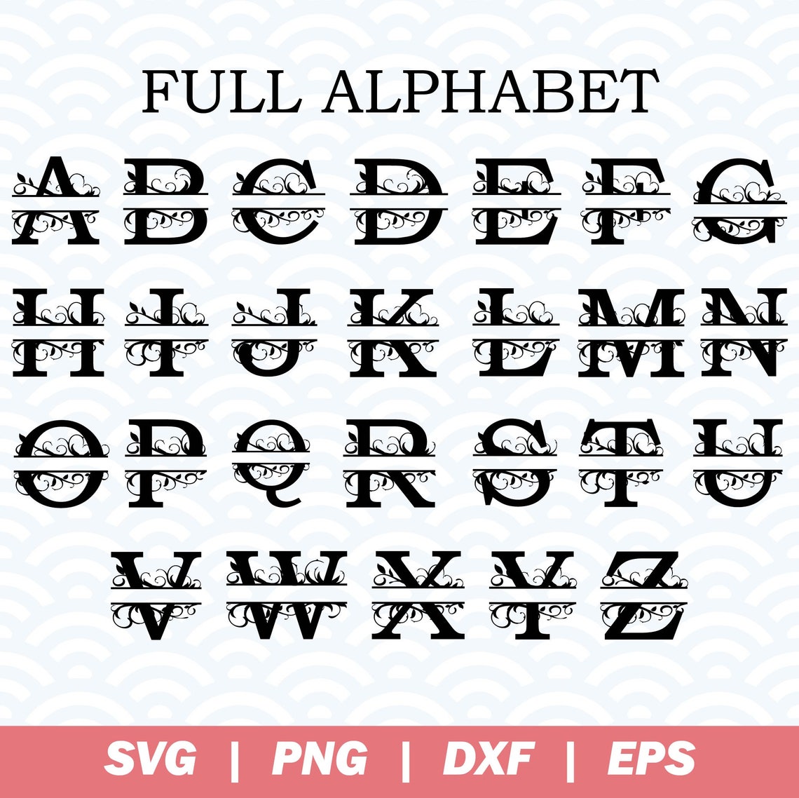 Split Monogram SVG Letter Svg Split Monogram Letters Split - Etsy