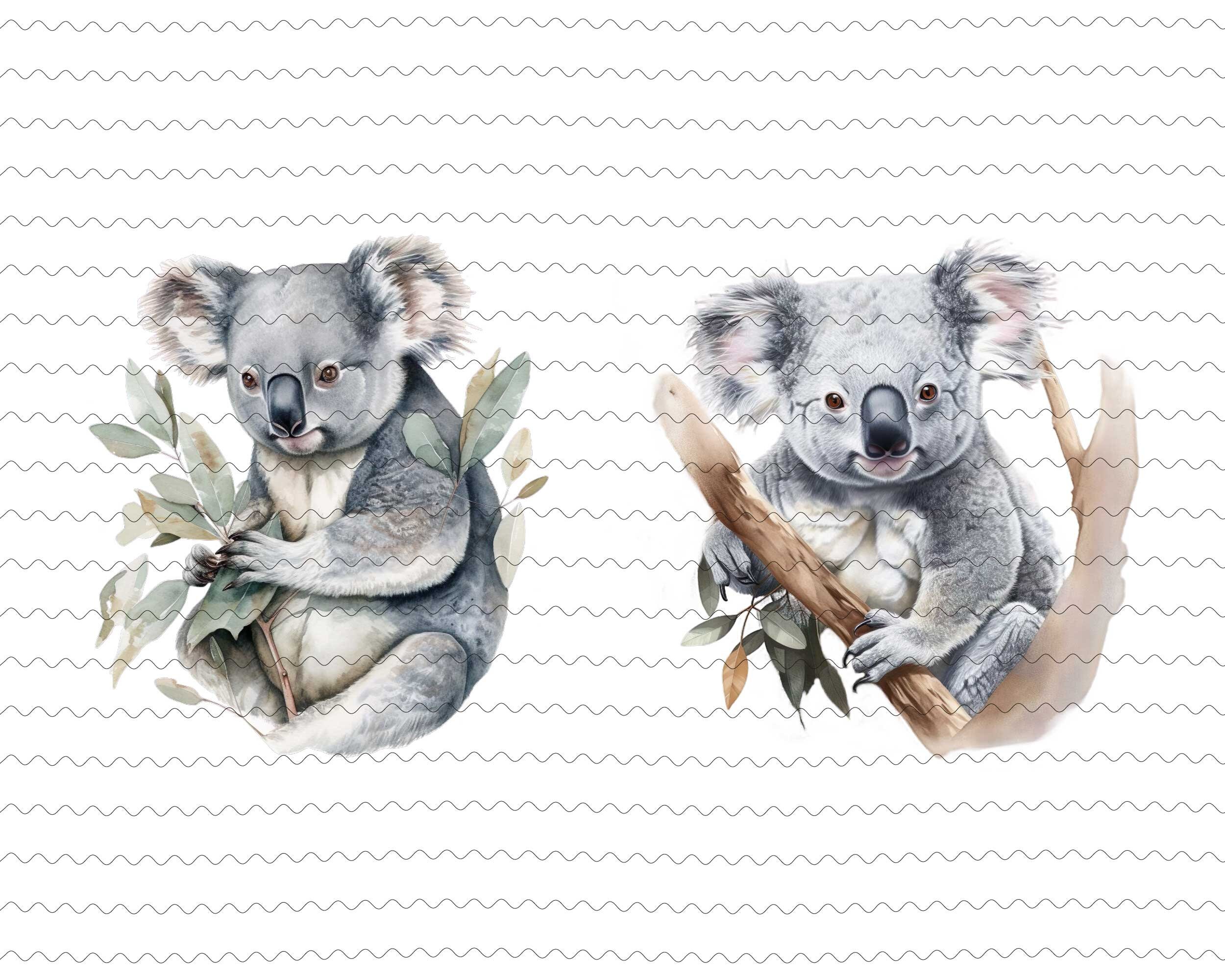 16 Watercolor Koala Clipart Animals Nursery High Quality - Etsy