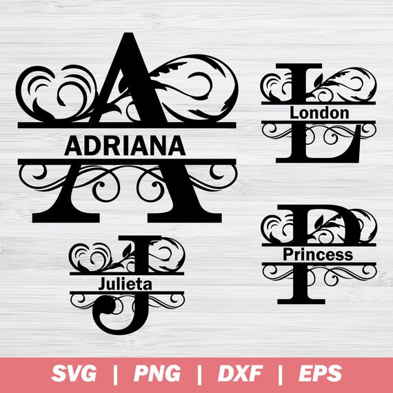 Split Monogram SVG Split Letter Svg Split Monogram Letters - Etsy