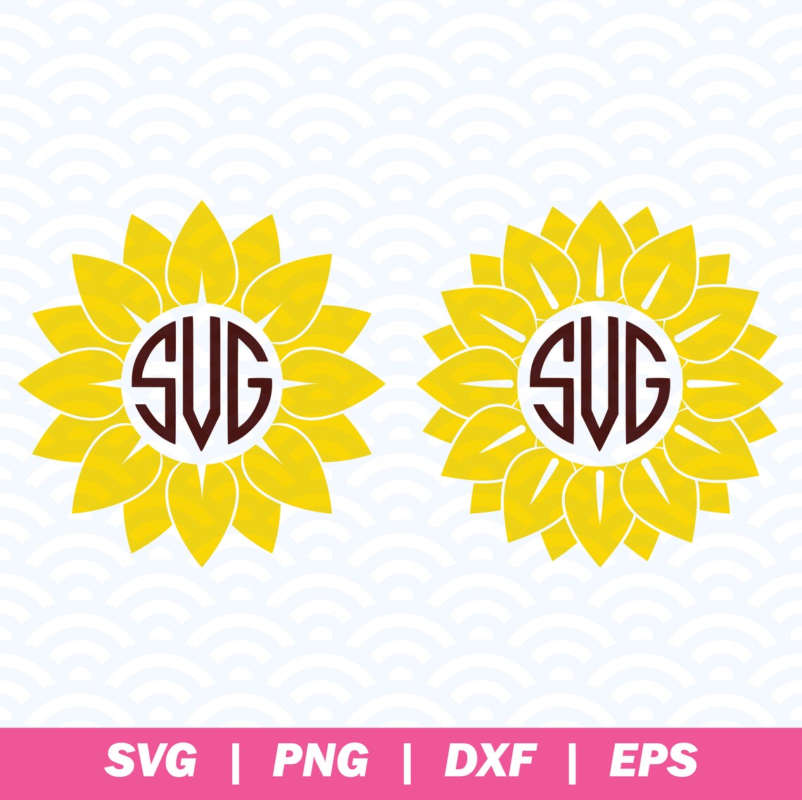 Sunflower SVG Flower Svg Sunflower Stamp Sunflower Bundle | Etsy