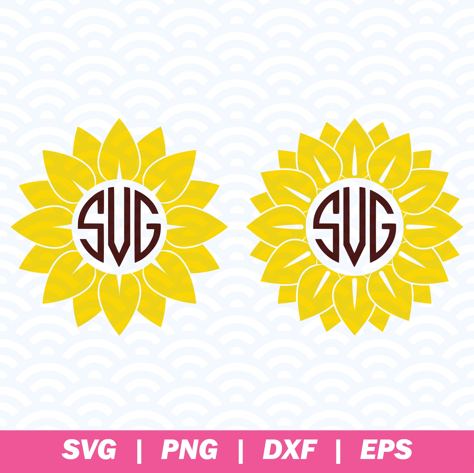 Sunflower SVG Flower Svg Sunflower Stamp Sunflower Bundle | Etsy