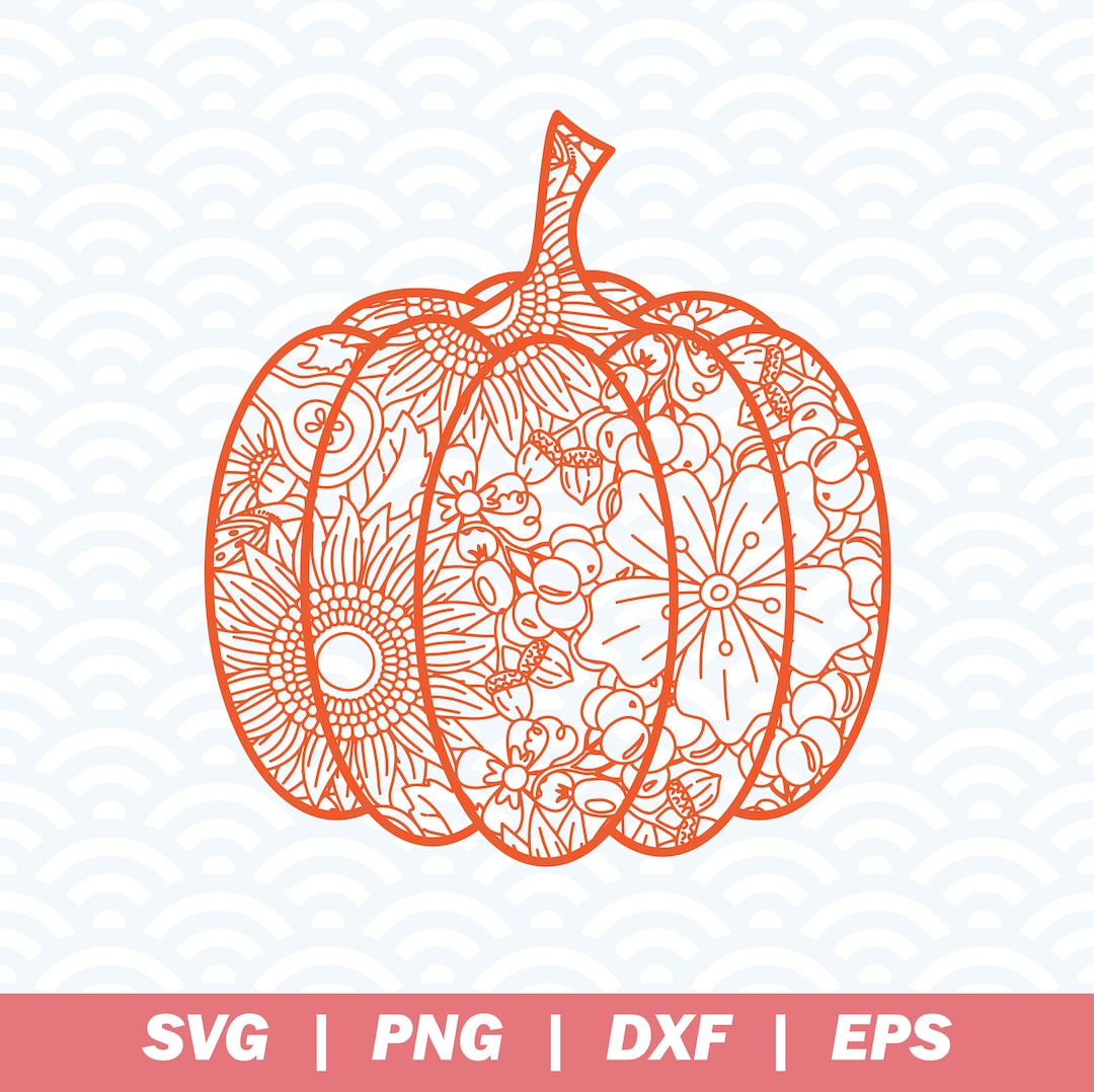 Pumpkin Mandala SVG, Fall Svg, Pumpkin Zentagle Svg, October, Halloween ...