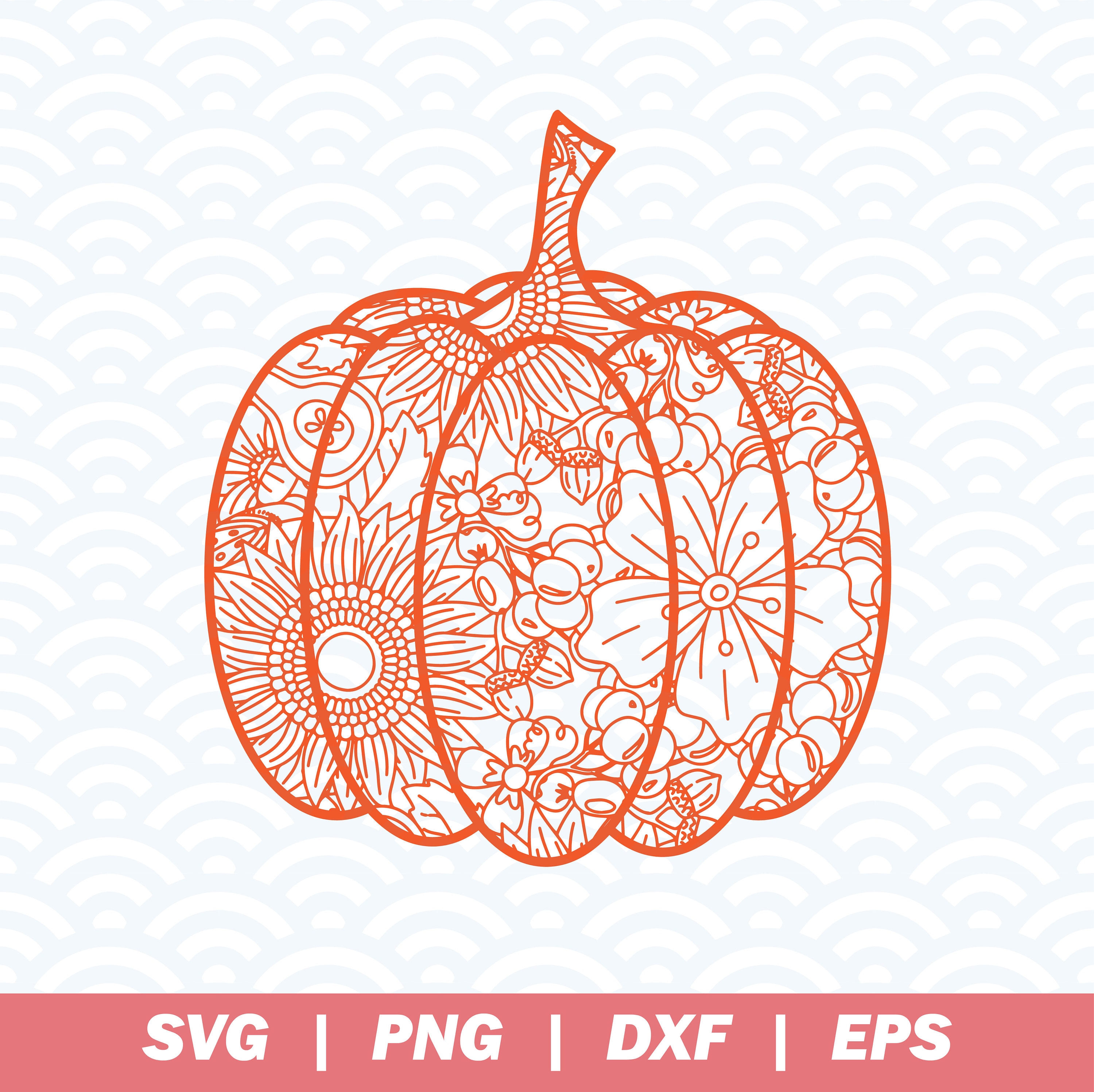 Pumpkin Mandala SVG, Fall Svg, Pumpkin Zentagle Svg, October, Halloween ...