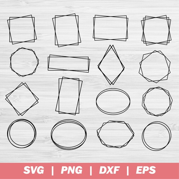 Geometric Frames SVG Bundle Geometric Pattern Svg Shape | Etsy