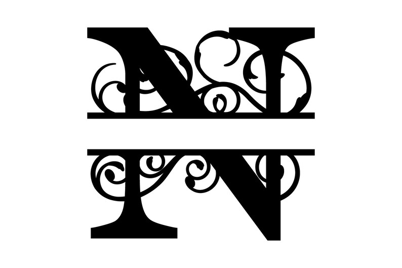 Split Monogram SVG, Split Letter Svg, Split Monogram Letters, Split ...