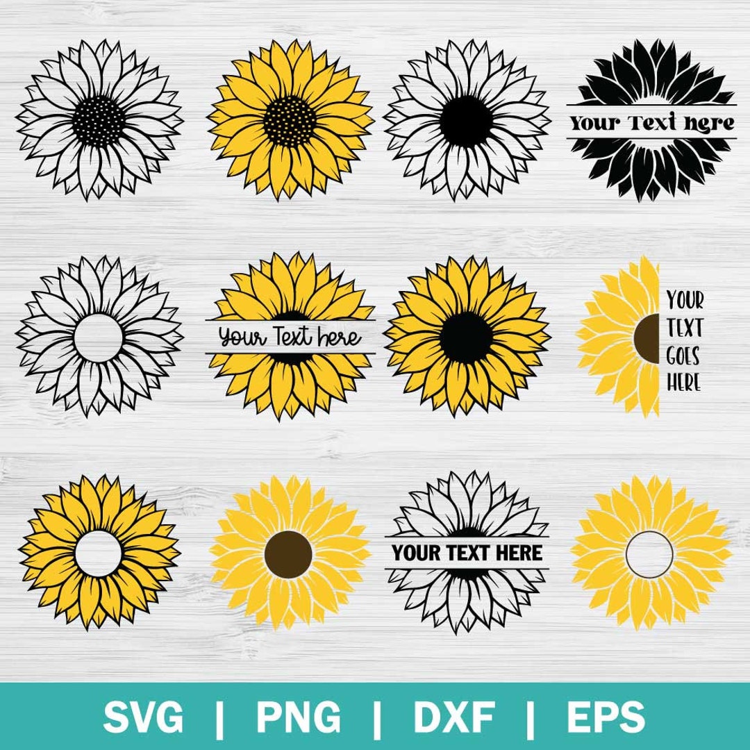 Sunflowers SVG, Sunflower Monogram Svg, Flower Monogram Svg, Sunflower ...