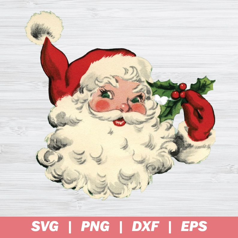 Vintage Santa PNG Santa Claus Clipart Christmas Clip Art - Etsy