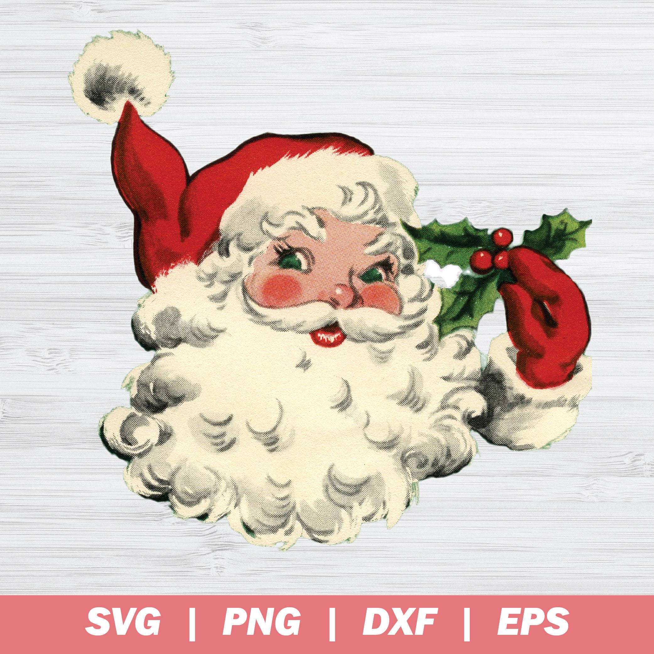 Vintage Santa PNG Santa Claus Clipart Christmas Clip Art - Etsy