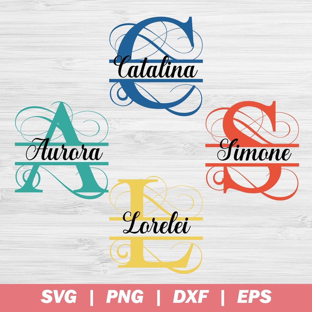 Split Monogram SVG, Letter Svg, Split Monogram Letters, Split Alphabet ...