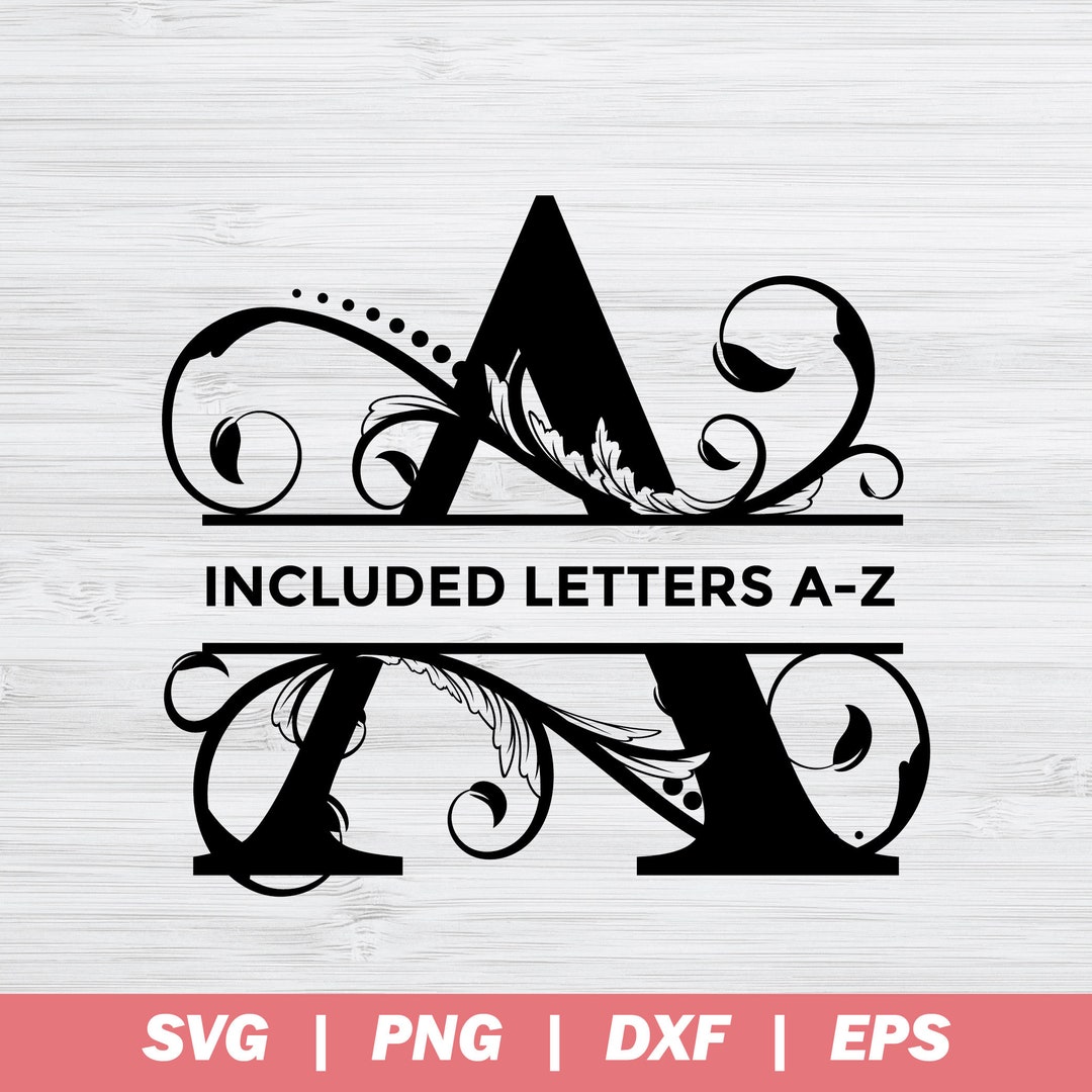 Split Monogram SVG, Split Letters Svg, Split Monogram Letters, Svg ...