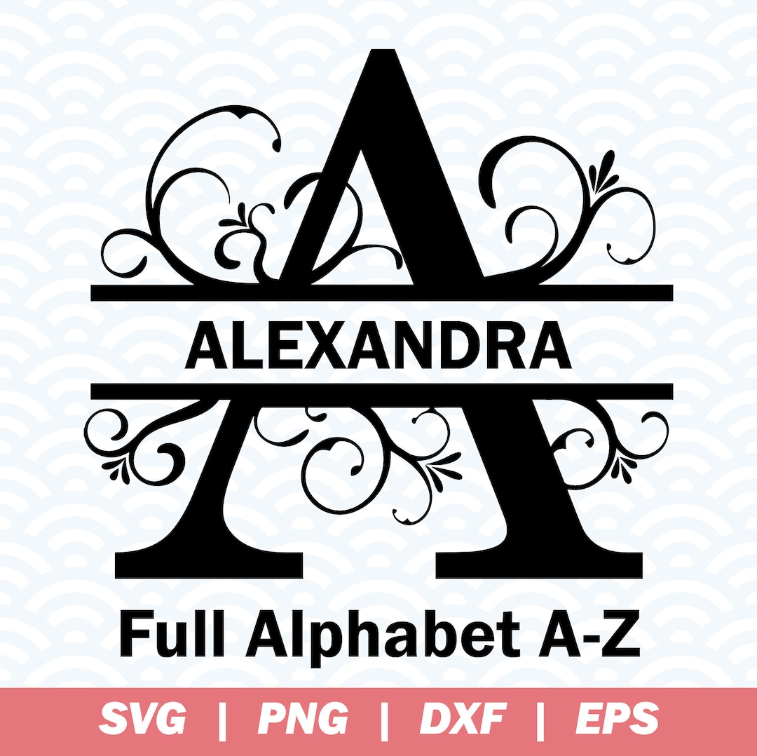 Split Monogram SVG, Split Font, Letter Svg, Split Monogram Letters ...