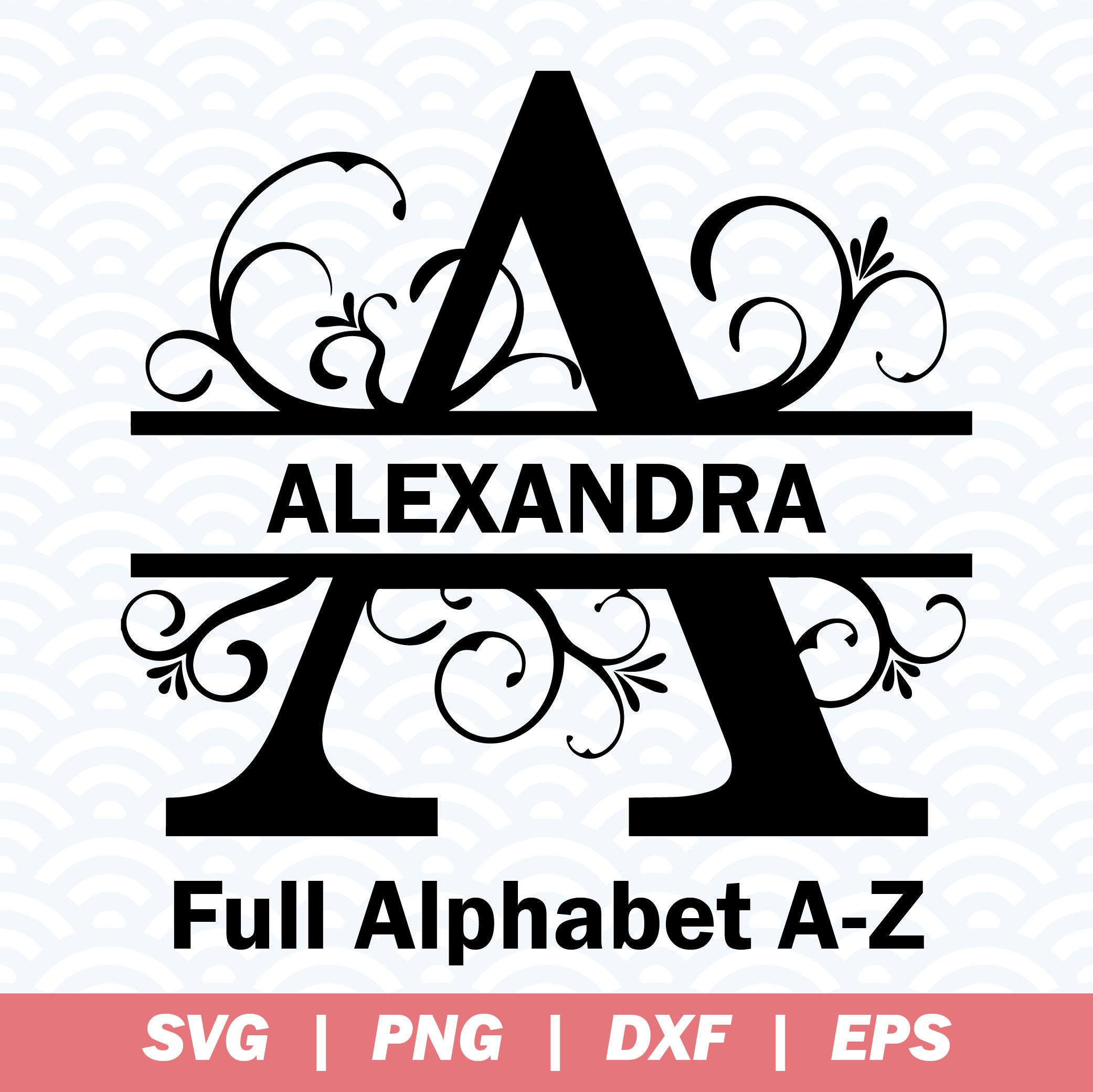 Regal Font Svg Letter Svg Font For Cricut Split Font Split Monogram SVG Split Alphabet Svg Split 