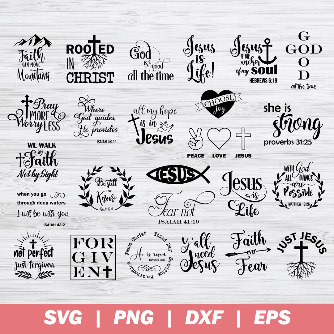 Religious Svg Bundle, Bundle Svg, Bible Verse Svg, Religion Sign ...