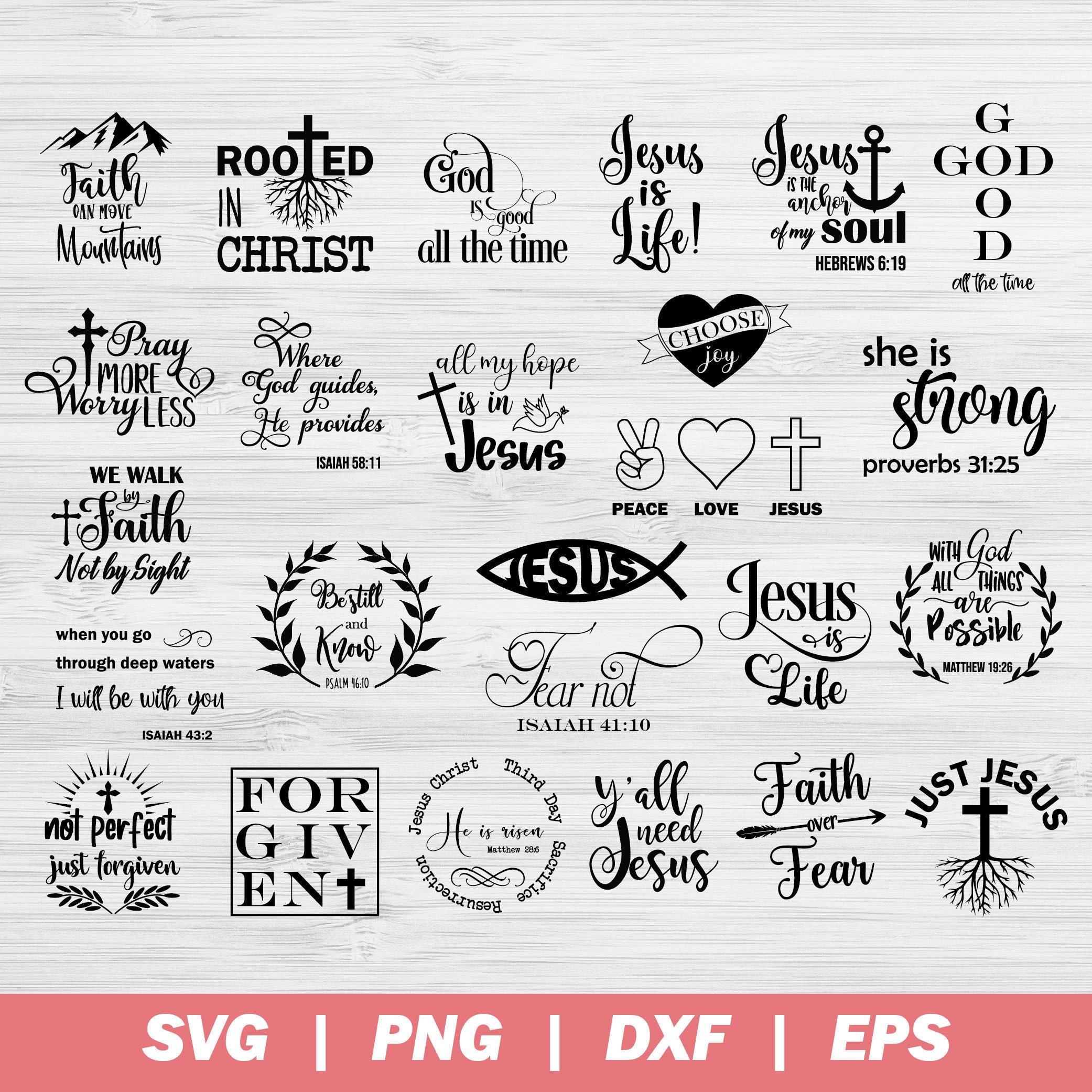 Buy Religious Svg Bundle Bundle Svg Bible Verse Svg Religion Online In